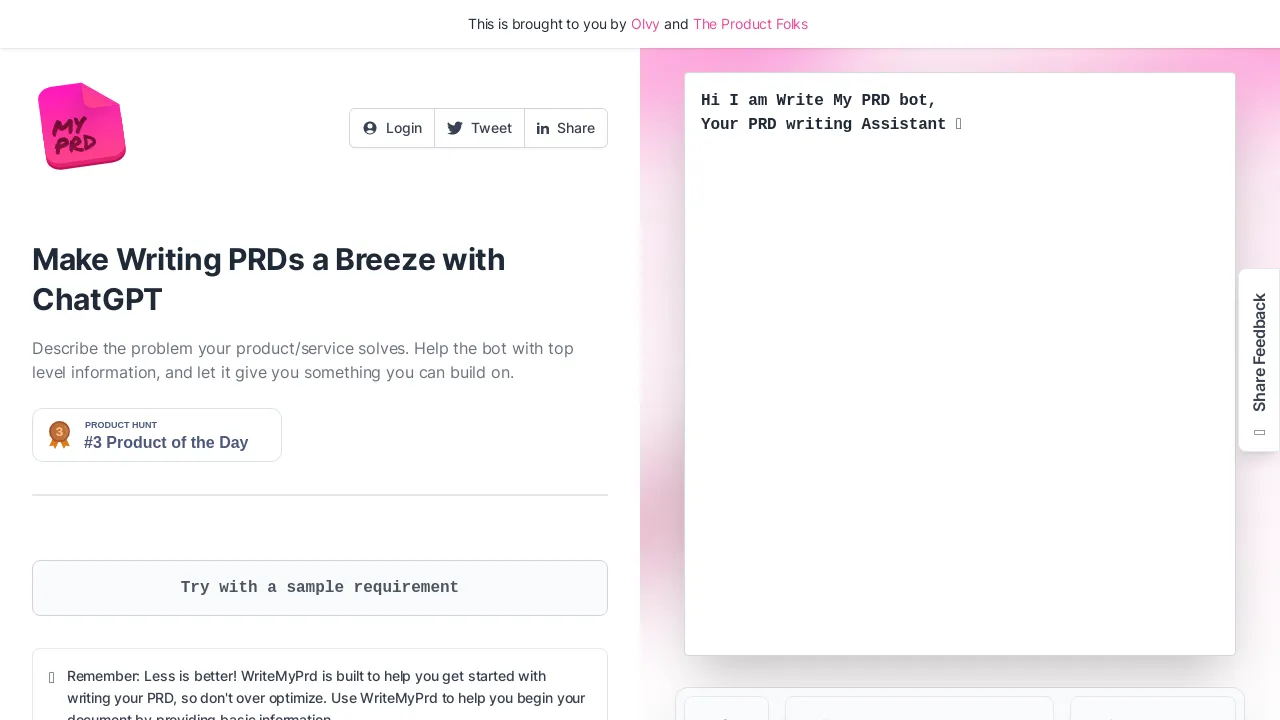 Write My PRD - BestofAI